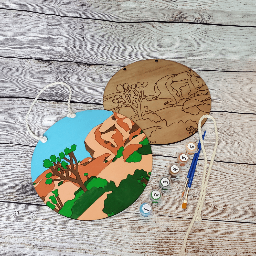 Joshua Tree National Park Paint By Numbers DIY Wood Craft Kit